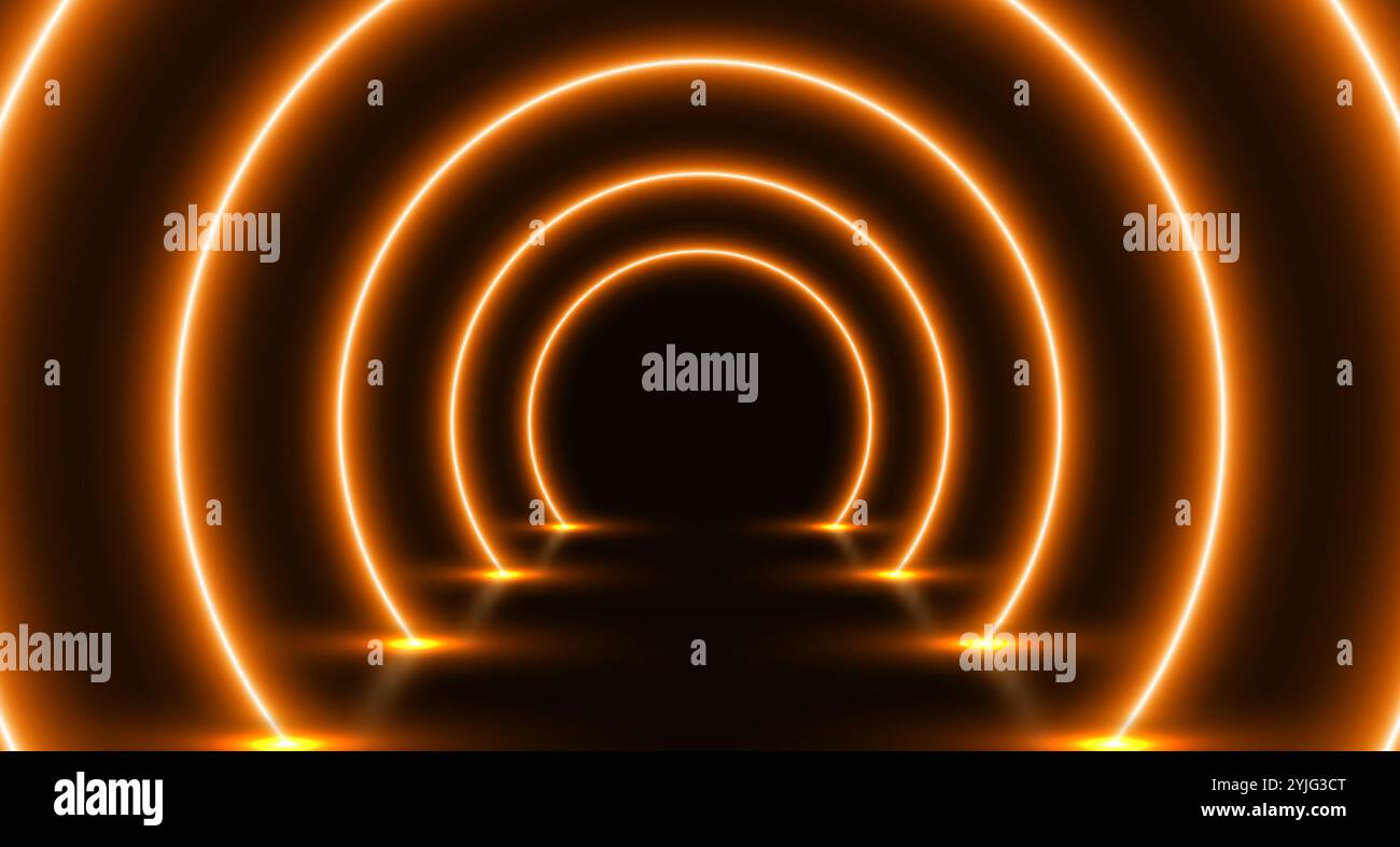 Vibrant abstract neon light tunnel Stock Vector Images - Alamy