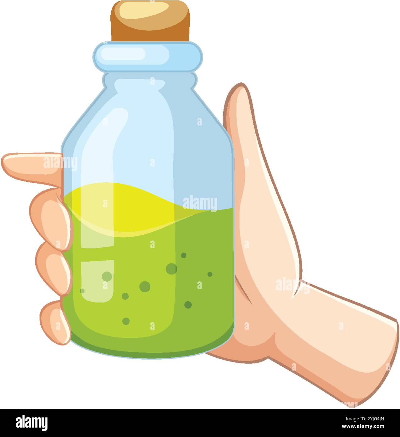 Illustration of a hand holding a green potion Stock Vector Image & Art ...