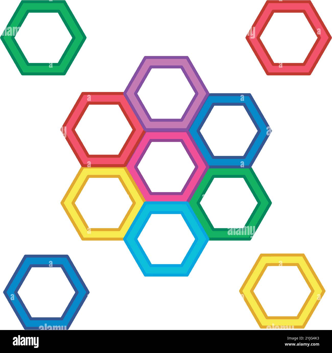 Interconnected hexagonal patterns hi-res stock photography and images ...