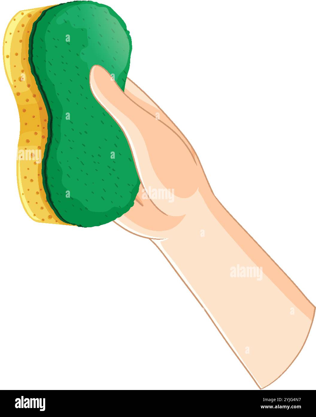 Illustration of a hand gripping a sponge Stock Vector Image & Art - Alamy