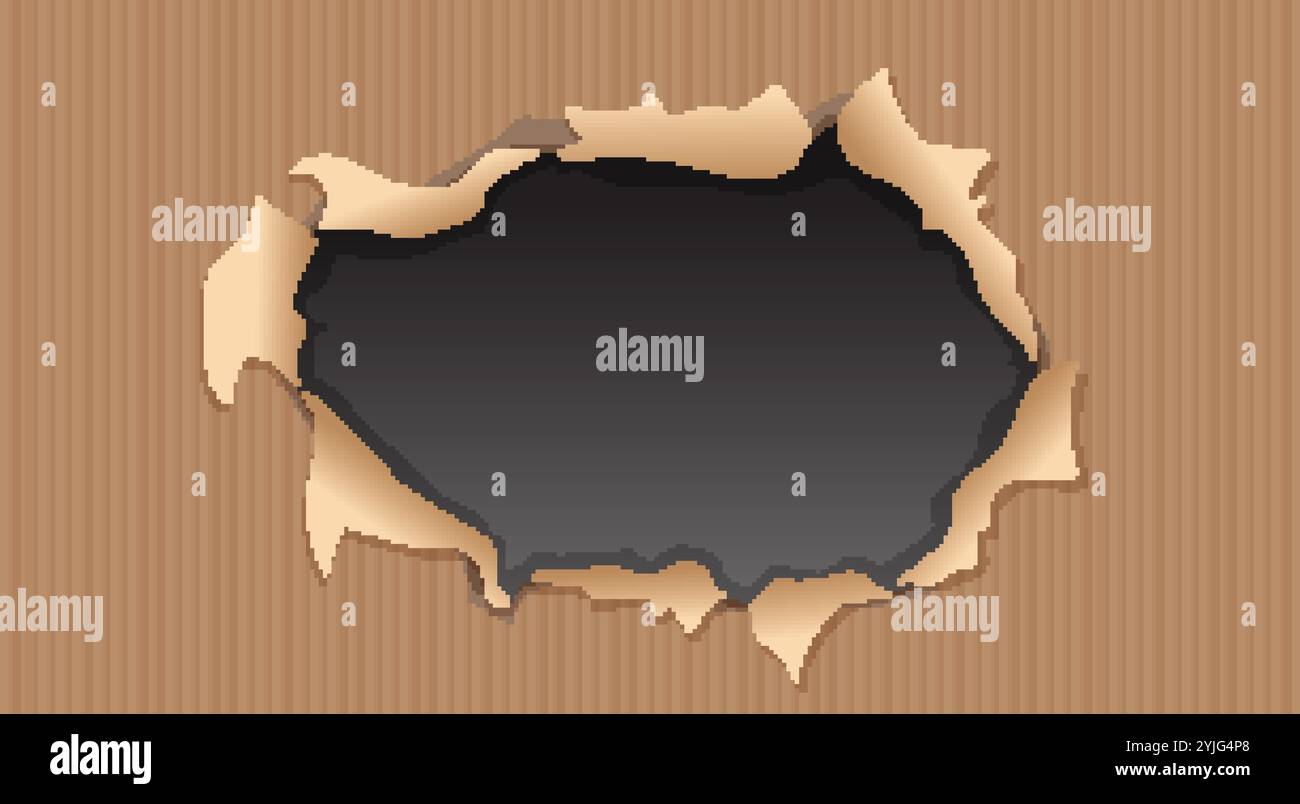Ripped paper revealing a dark, empty space Stock Vector Image & Art - Alamy