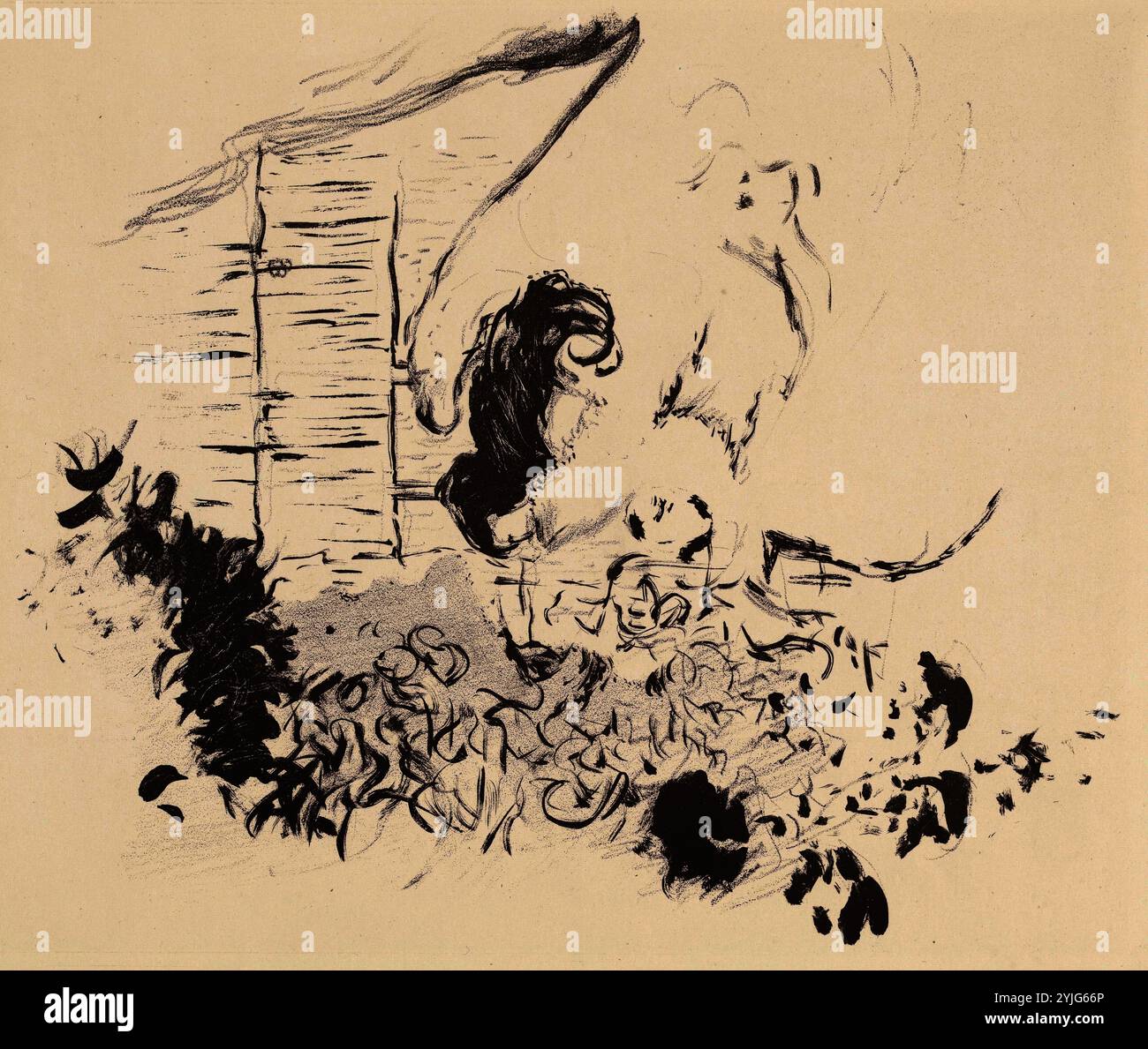 Conversation (Conversation). Dimensions: 38.7 cm x 28.2 cm, 29 cm x 24 ...