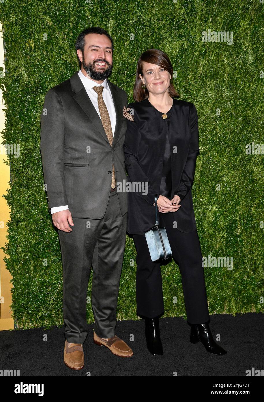Carl Franzen, left, and Katie Drummond attend the premiere of "Wicked ...