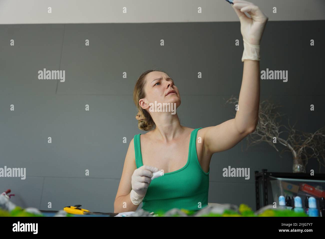Process making art decor epoxy hi-res stock photography and images - Alamy