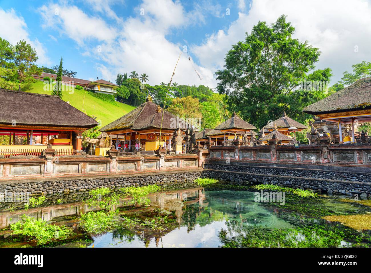 The pond at Tirta Empul Temple in Bali, Indonesia Stock Photo - Alamy
