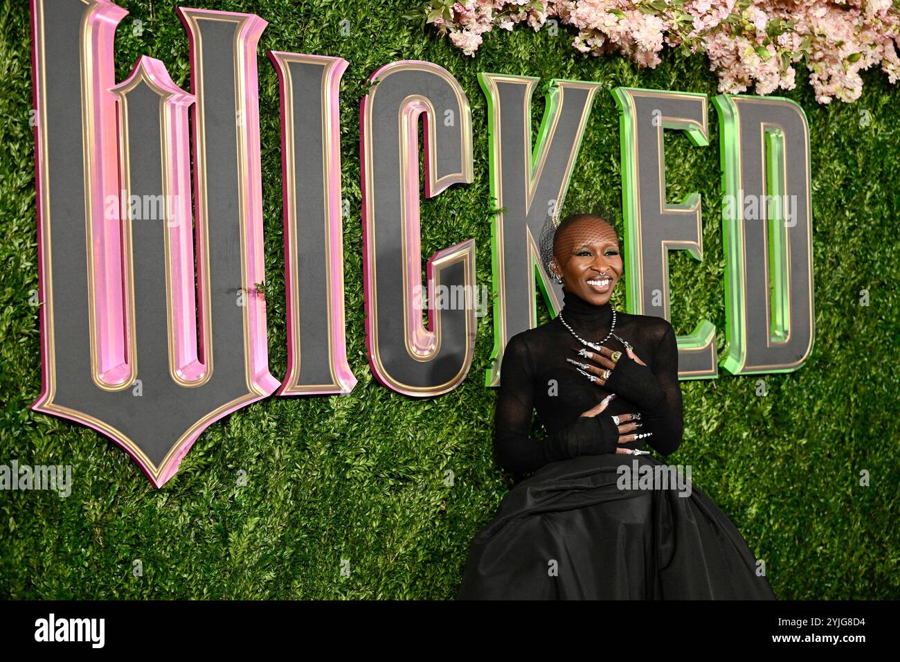 Cynthia Erivo attends the premiere of "Wicked" at the Museum of Modern ...