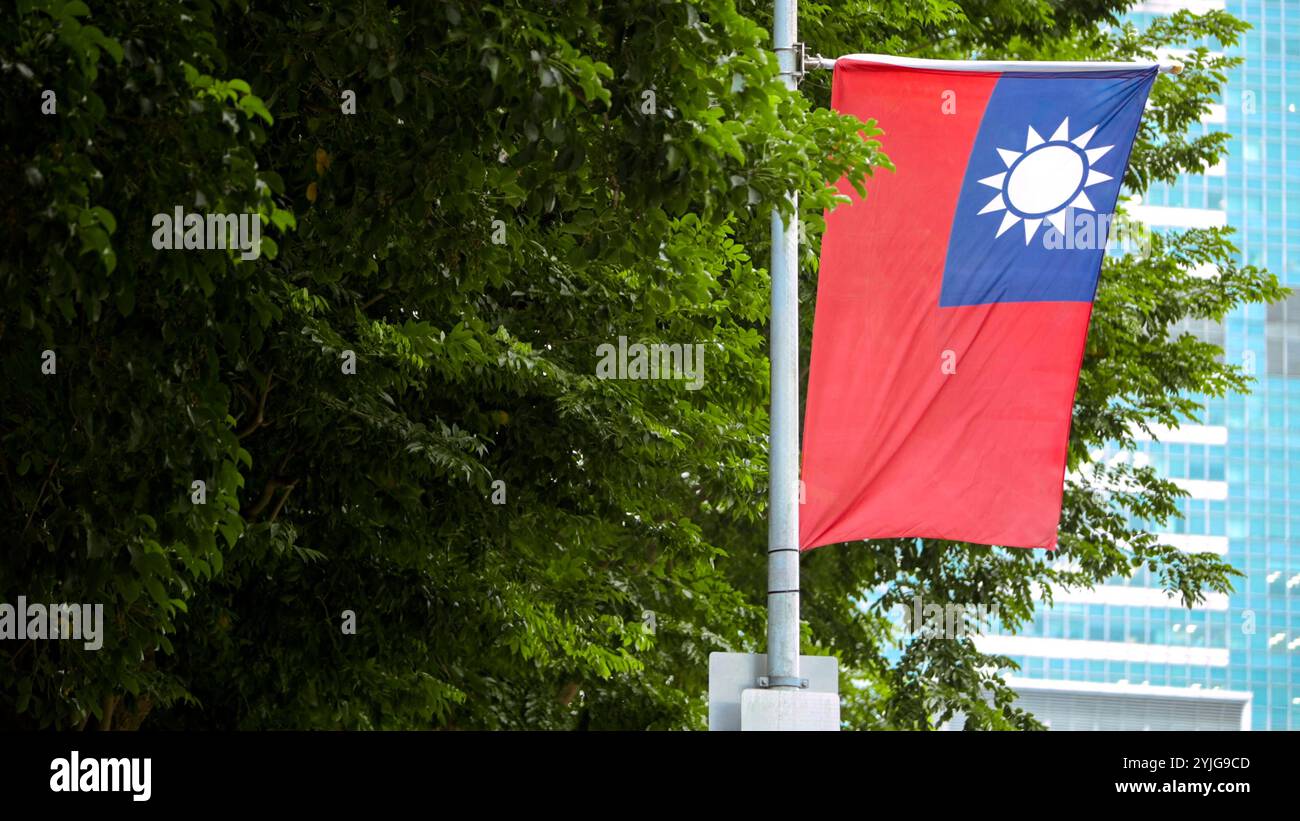 Taiwan flag waving amidst hi-res stock photography and images - Alamy