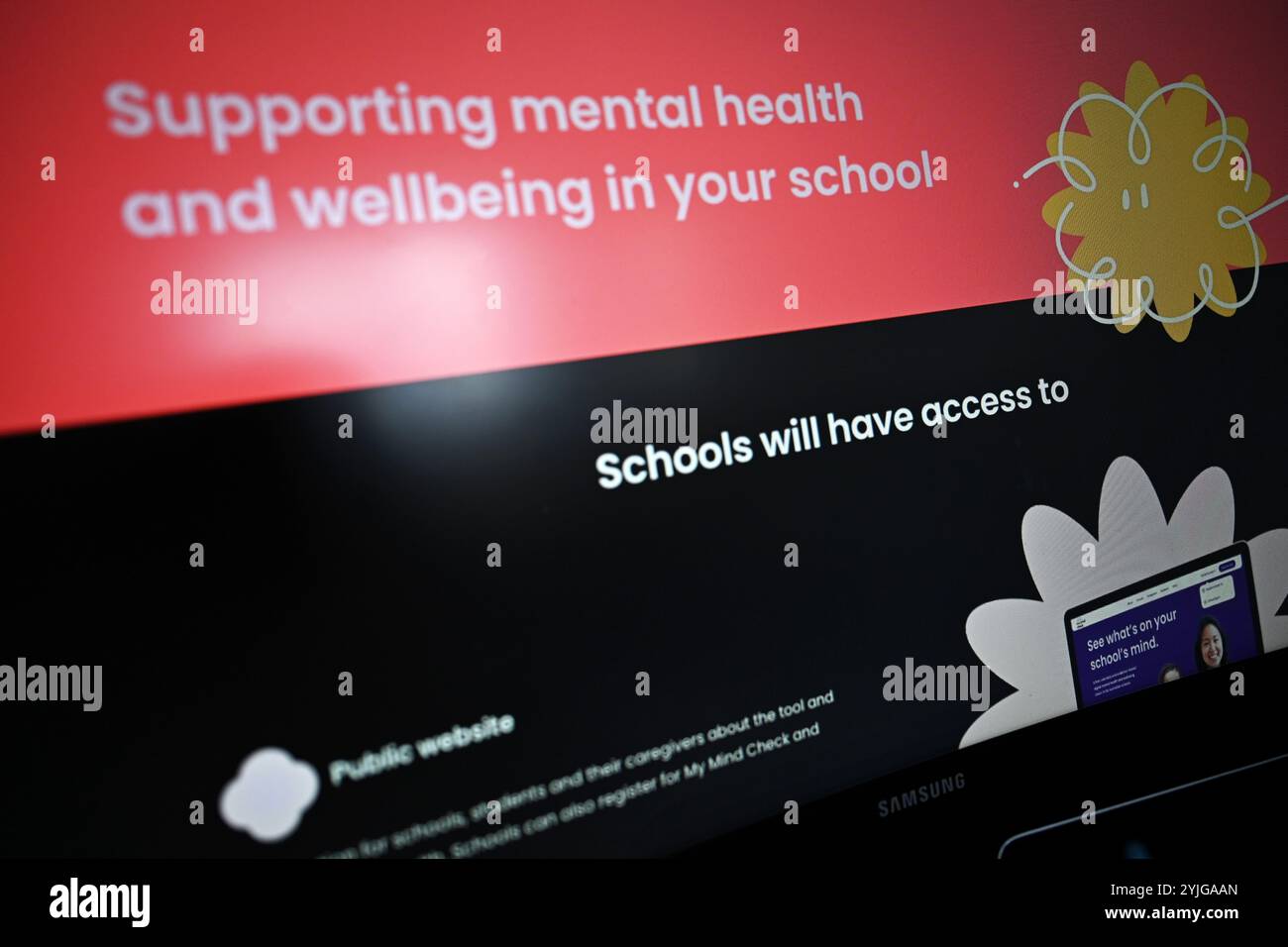 Sydney, Australia. 15th Nov, 2024. The website of My Mind Check, a free ...