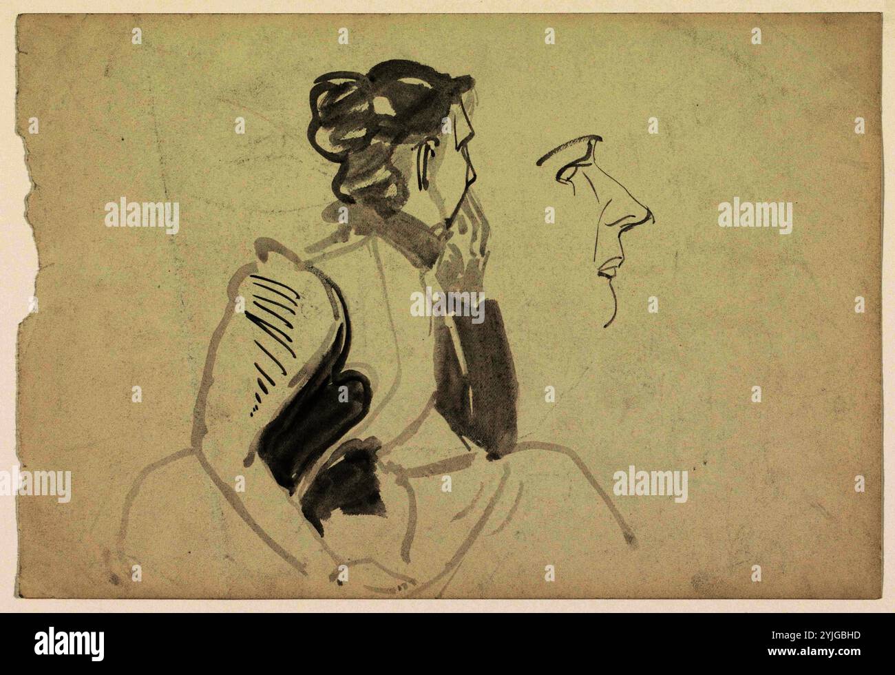 Averted face hi-res stock photography and images - Alamy