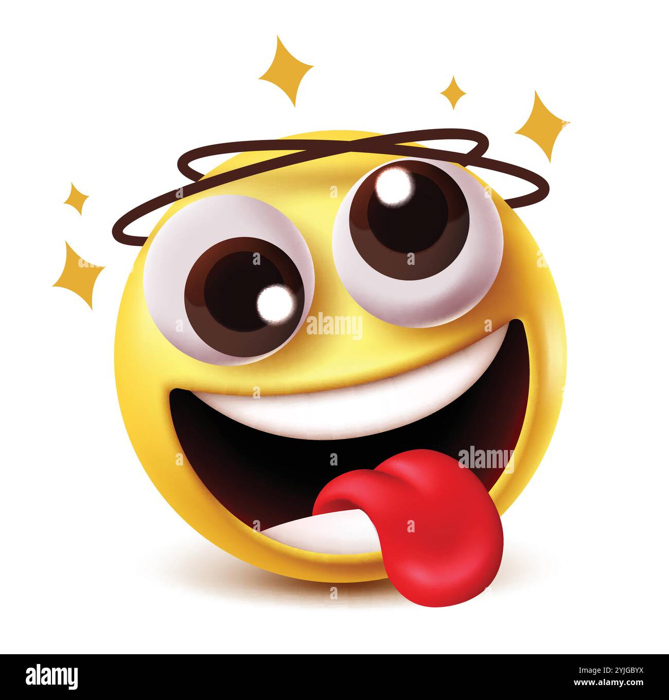 Dizzy emoji vector character. Dizzy clipart design in crazy, funny and ...