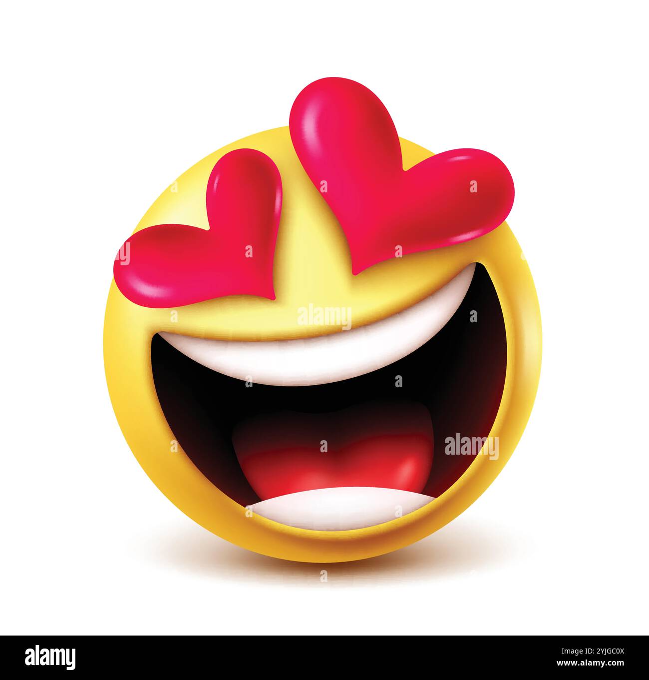 Love emoji vector character. Heart eyes clipart in in love and happy ...
