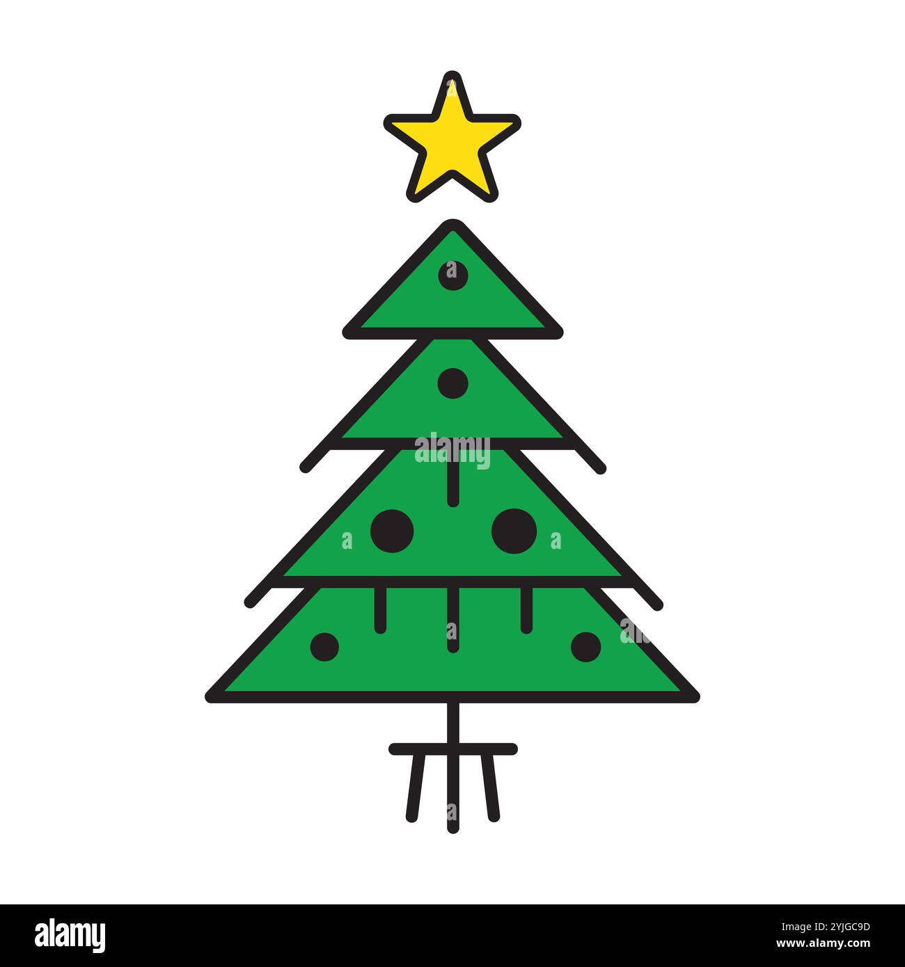 A classic Christmas tree icon. Perfect for use in various holiday ...