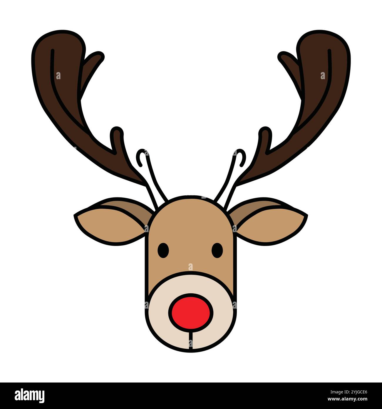 A reindeer icon with distinctive antlers, bringing a cheerful Christmas ...