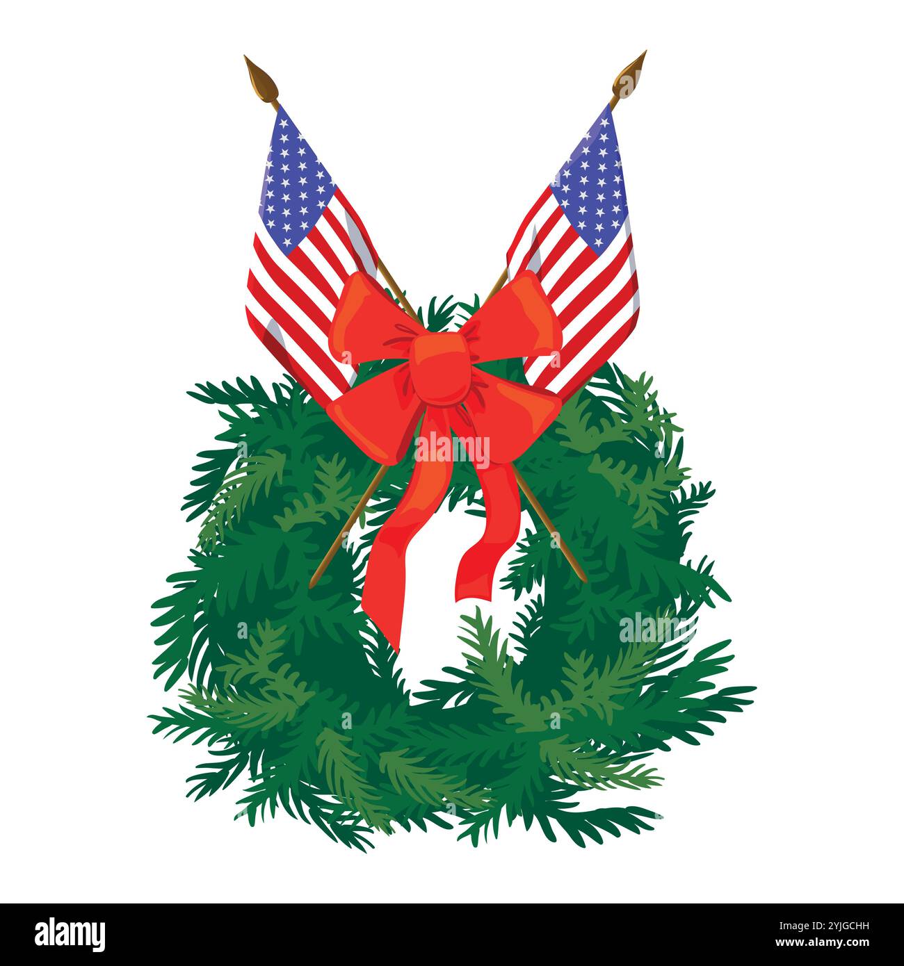 Decoration for National Wreath through America Day. Vector wreath of ...