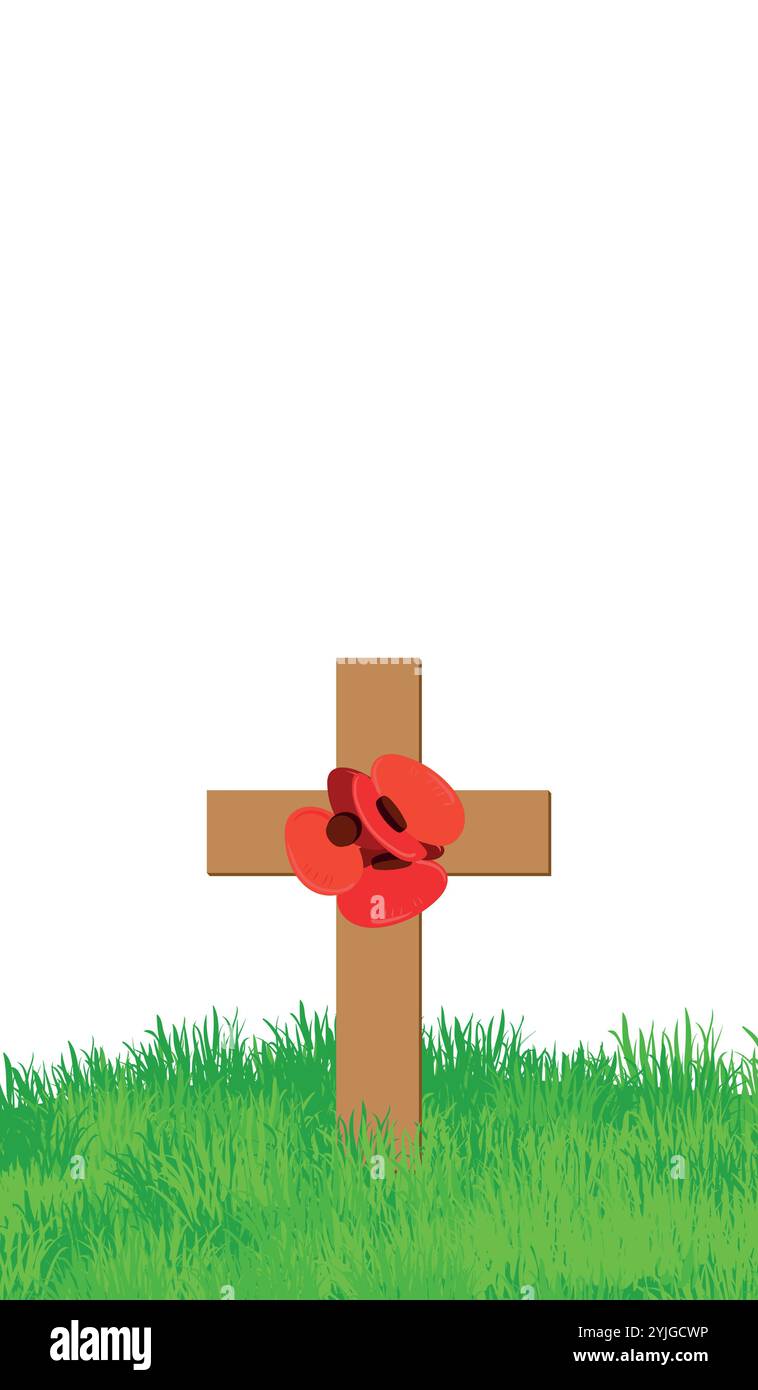 Vertical banner for ANZAC Day 2025. Remembrance Day for fallen soldiers ...