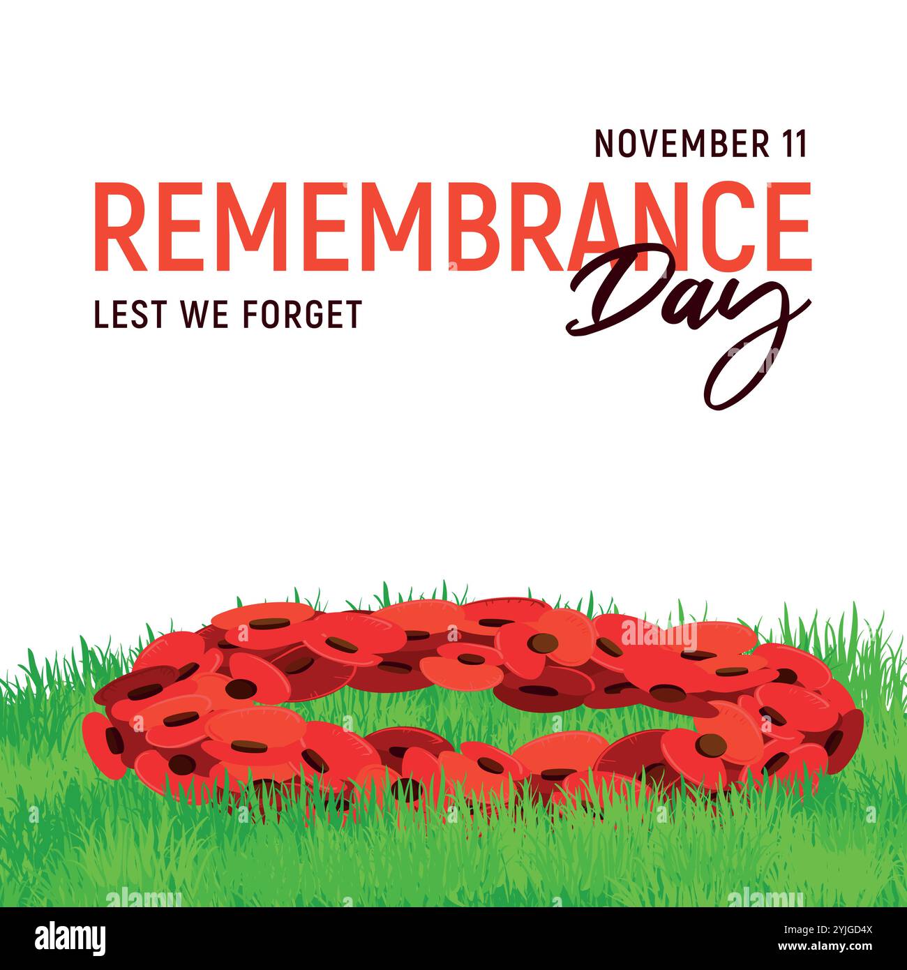 Wreath poppy memorial war remembrance uk Stock Vector Images - Alamy