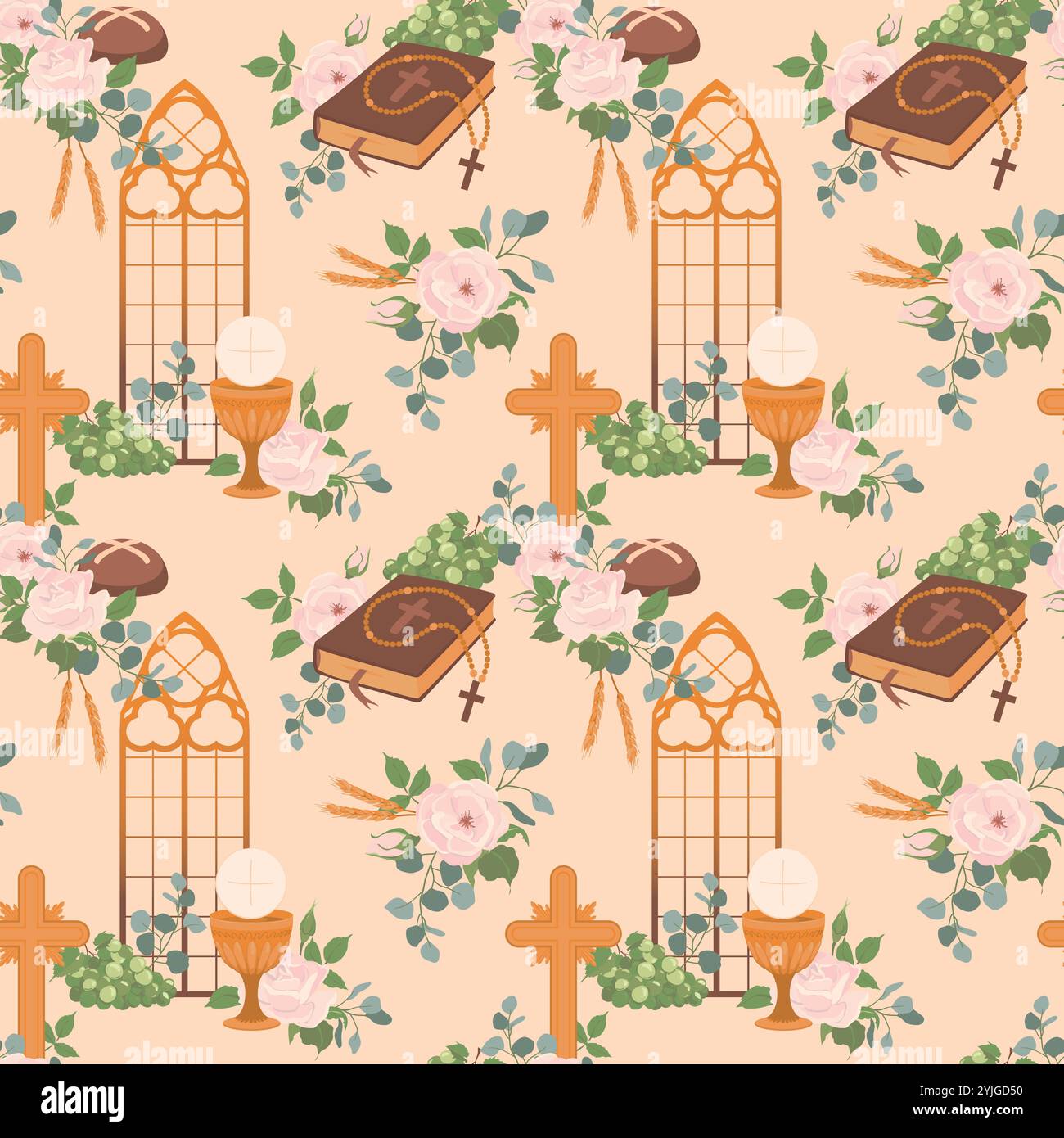 Wine bread chalice symbols christian hi-res stock photography and ...