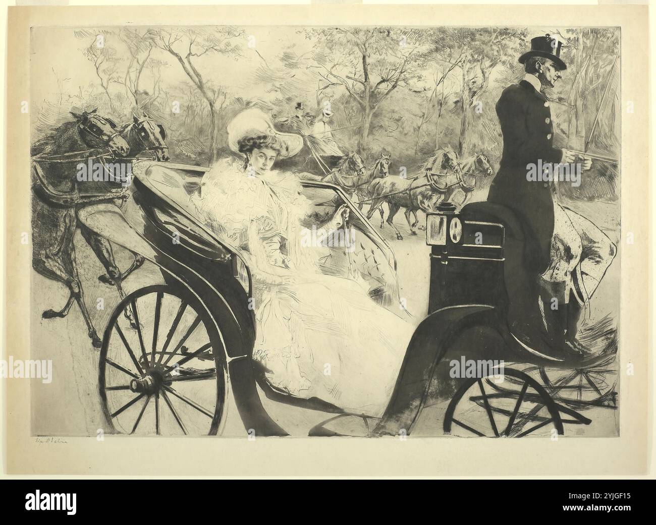 Promenade. Edgar Chahine; French, 1874-1947. Date: 1902. Dimensions ...