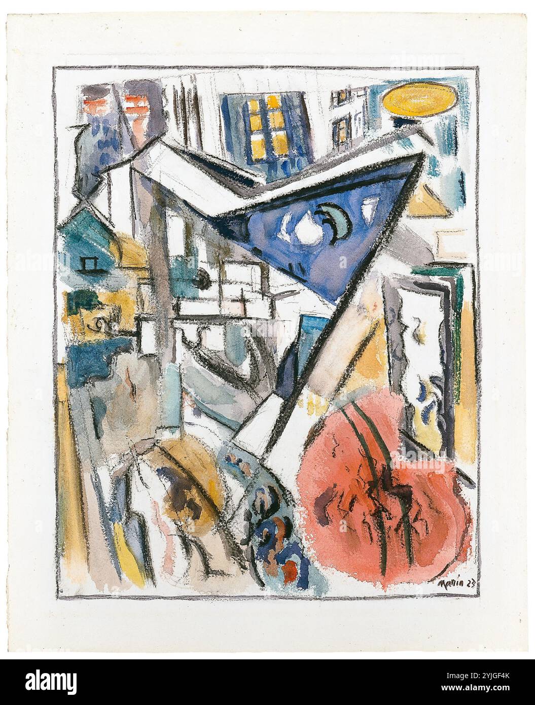 John Marin (Rutherford, 1870-Cape Split, 1953). Lower Manhattan (1923 ...
