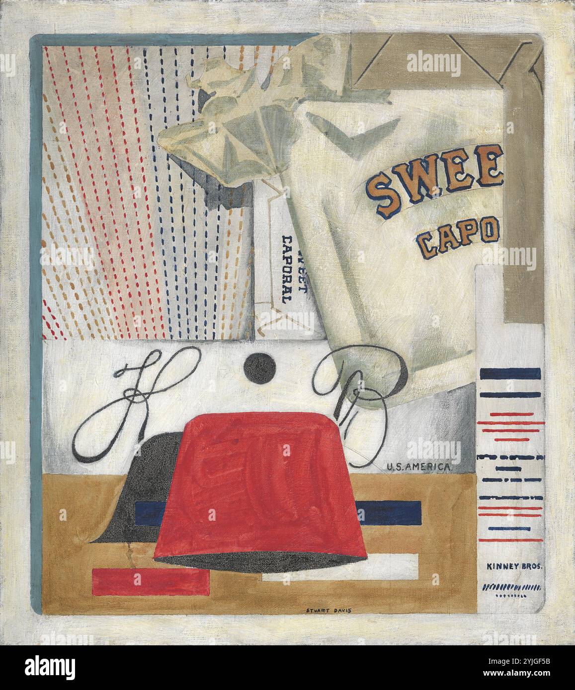 Stuart Davis (Philadelphia, 1894-New York, 1964). Sweet Caporal (1922 ...