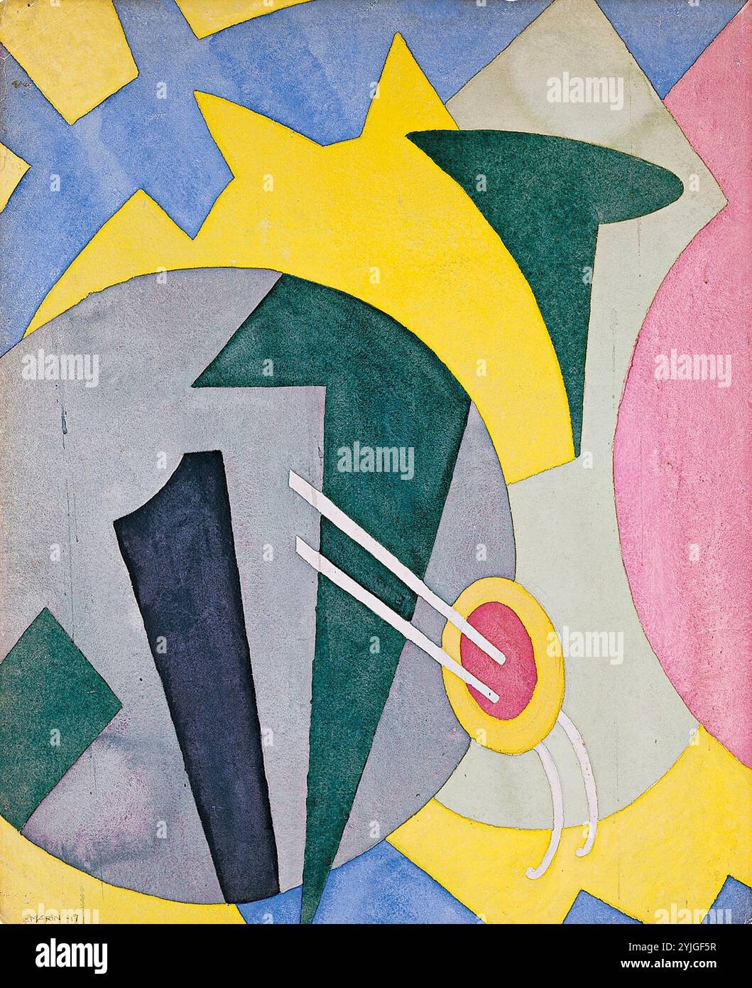 John Marin (Rutherford, 1870-Cape Split, 1953). Abstraction (1917 ...