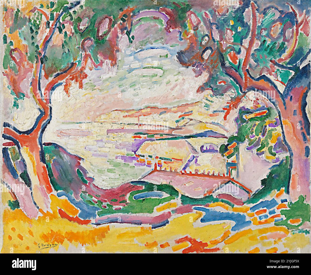 Georges Braque (Argenteuil, 1882-Paris, 1963). Seascape. L'Estaque ...