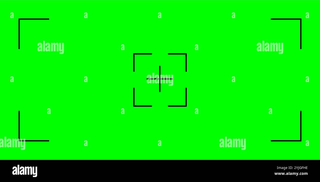 Green chroma key background with black cross marks. Essential for motion tracking and VFX in ...