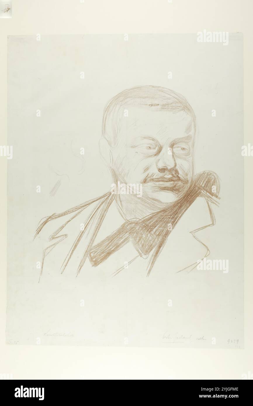 Gunnar Heiberg. Edvard Munch (Norwegian, 1863-1944); printed by ...