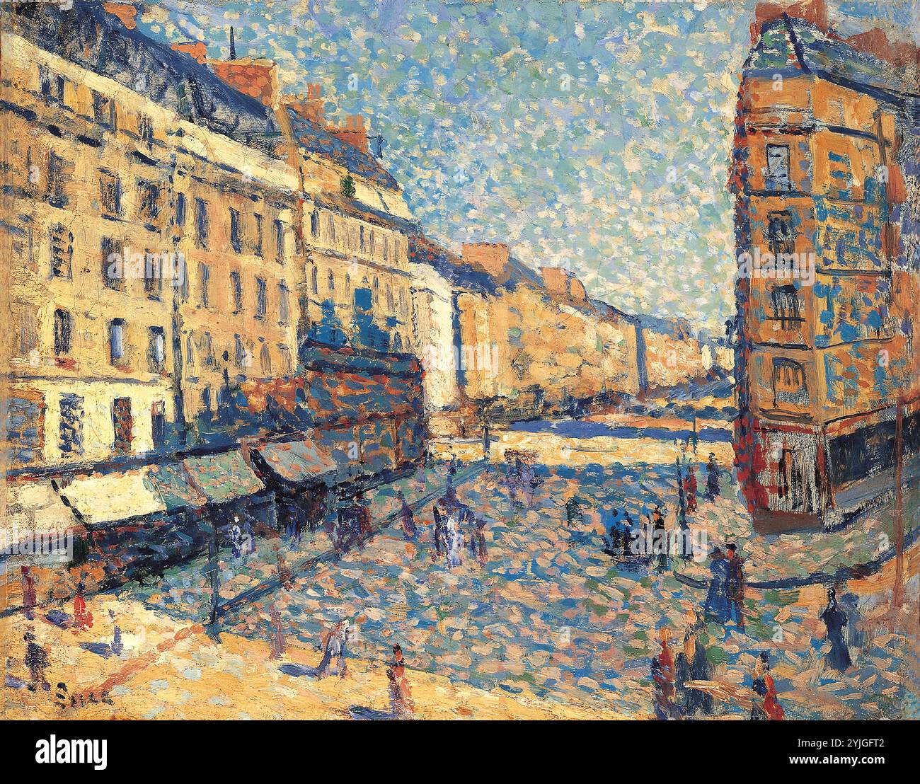 Maximilien Luce (París, 1858-1941). Calle de París (1886 - 1888). Oil ...