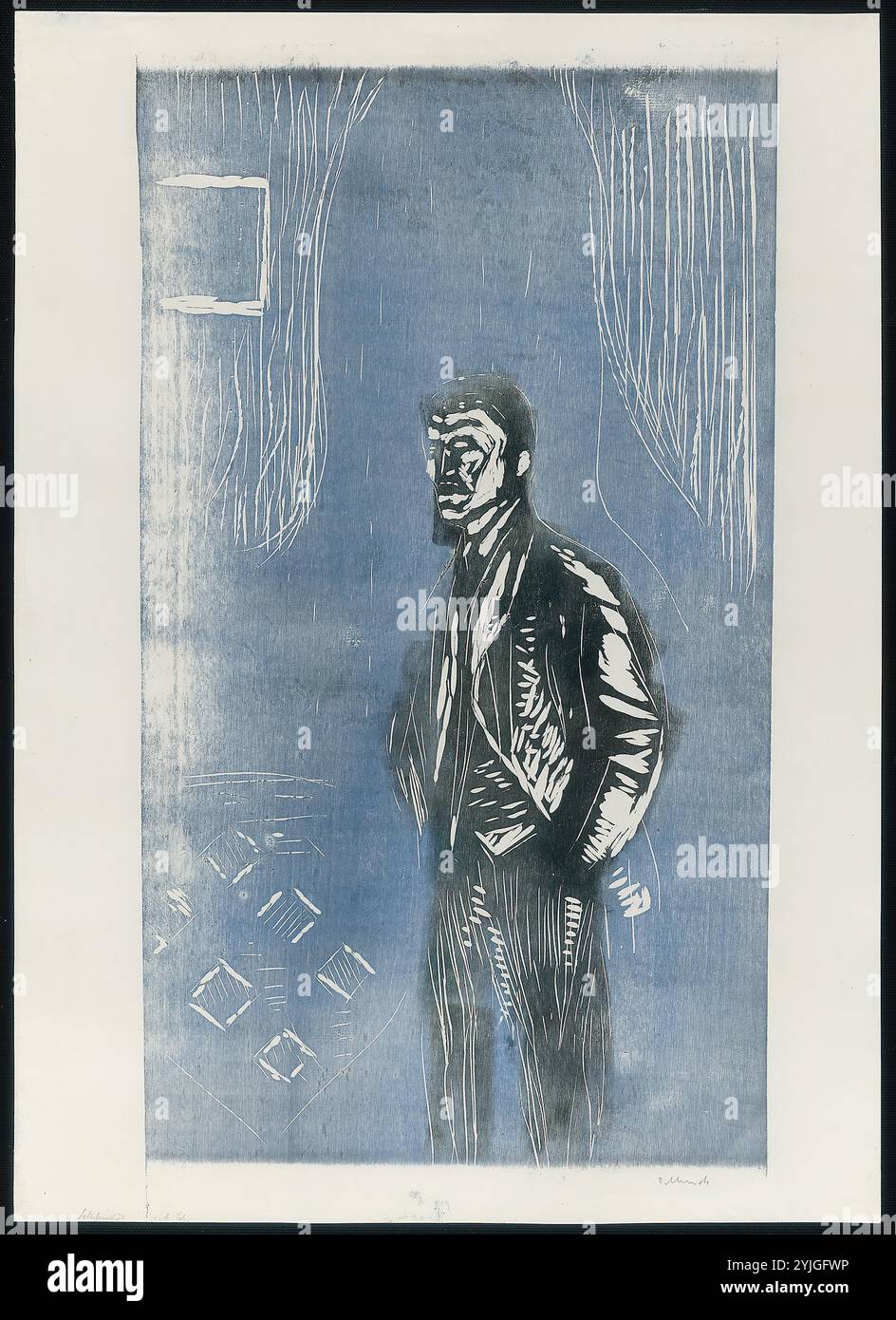 Self-Portrait in Moonlight. Edvard Munch; Norwegian, 1863-1944. Date ...