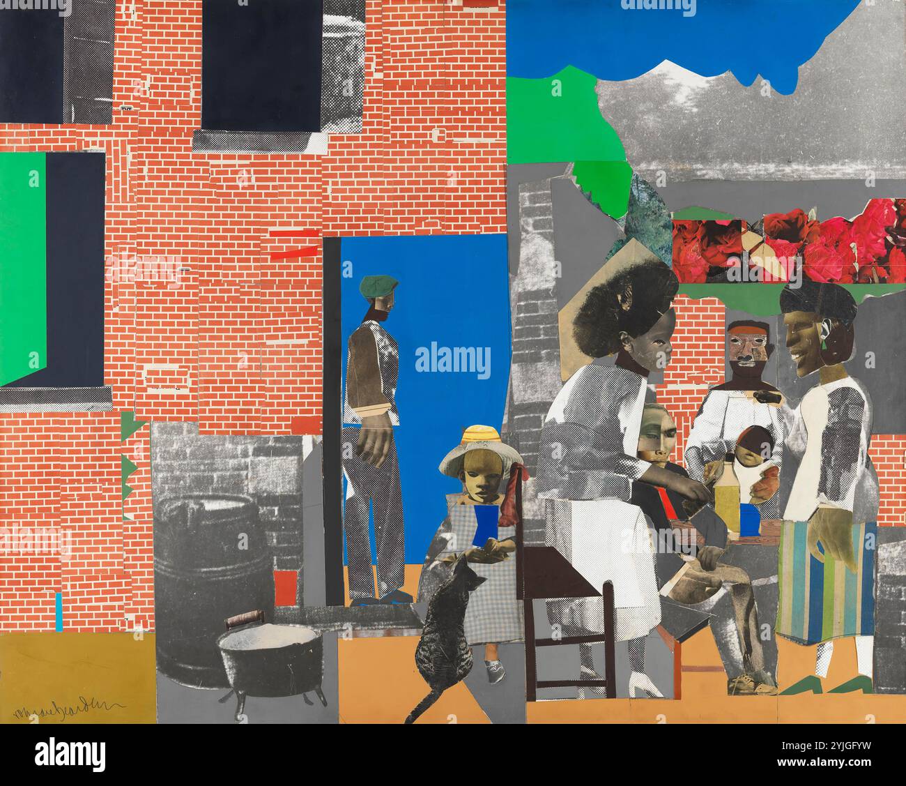 Romare Bearden (Charlotte, 1914-New York, 1988). Sunday After Sermon ...