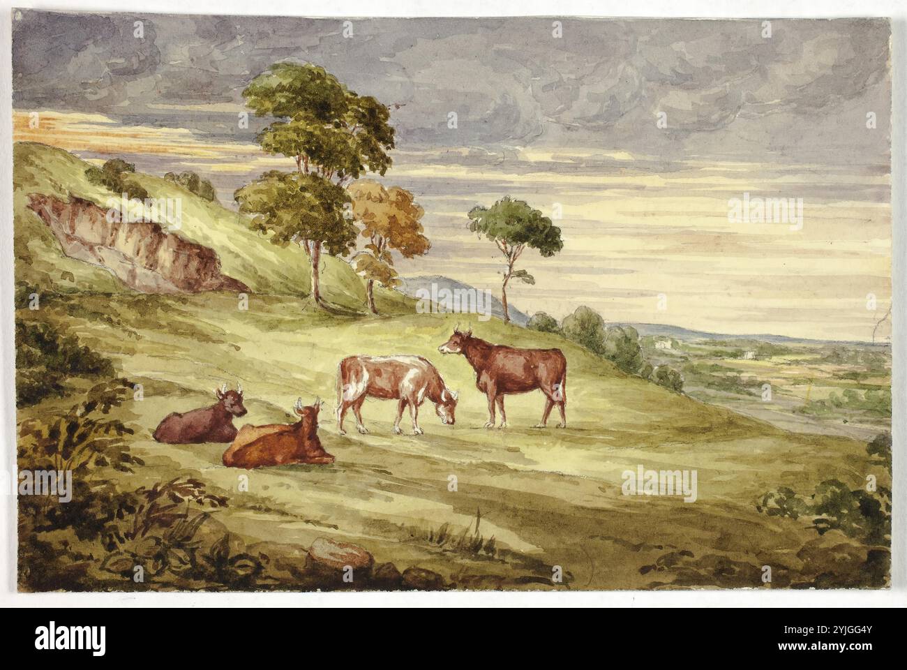 Watercolour and graphite on ivory wove paper hi-res stock photography ...