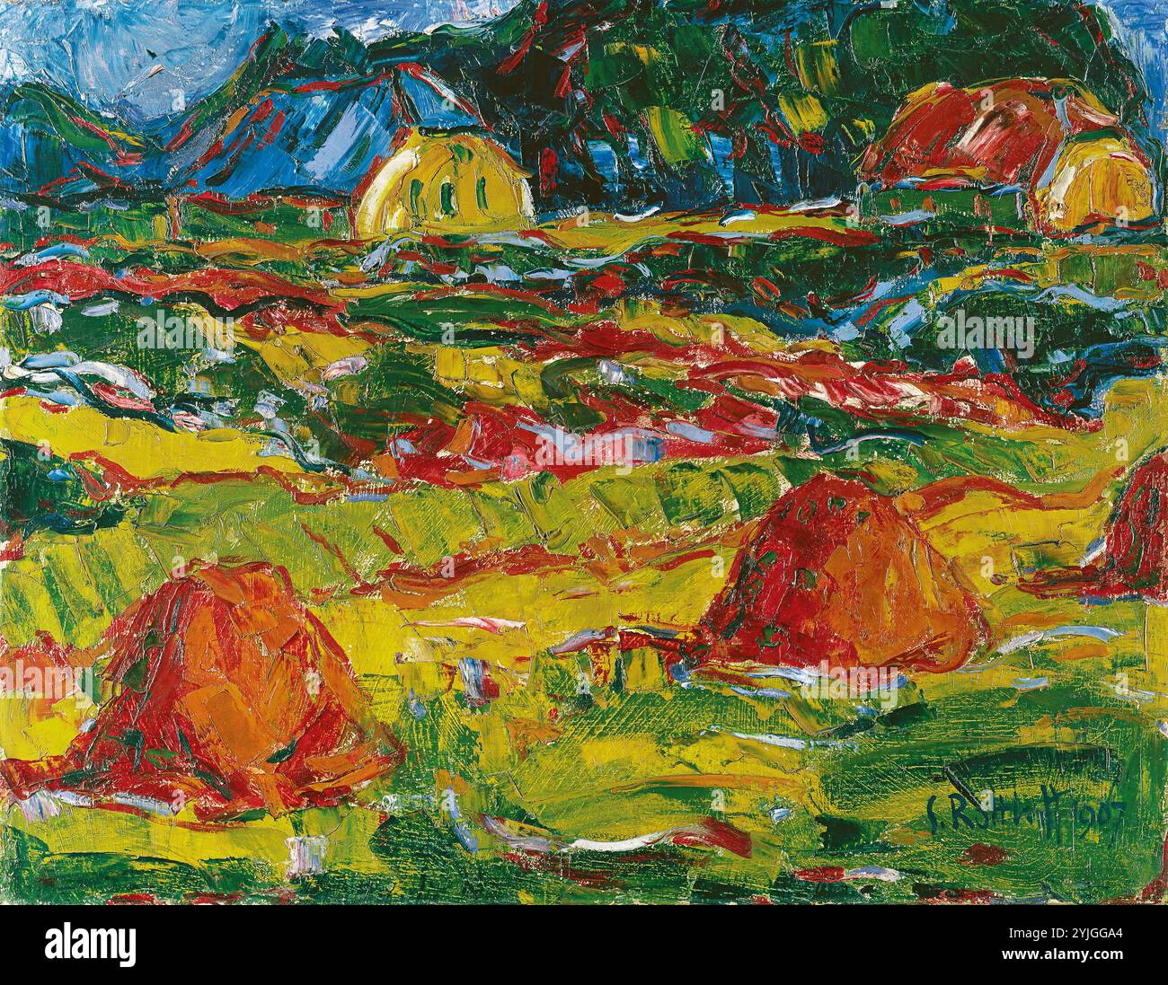 Karl Schmidt-Rottluff (Rottluff, 1884-Berlin, 1976). Autumn Landscape ...