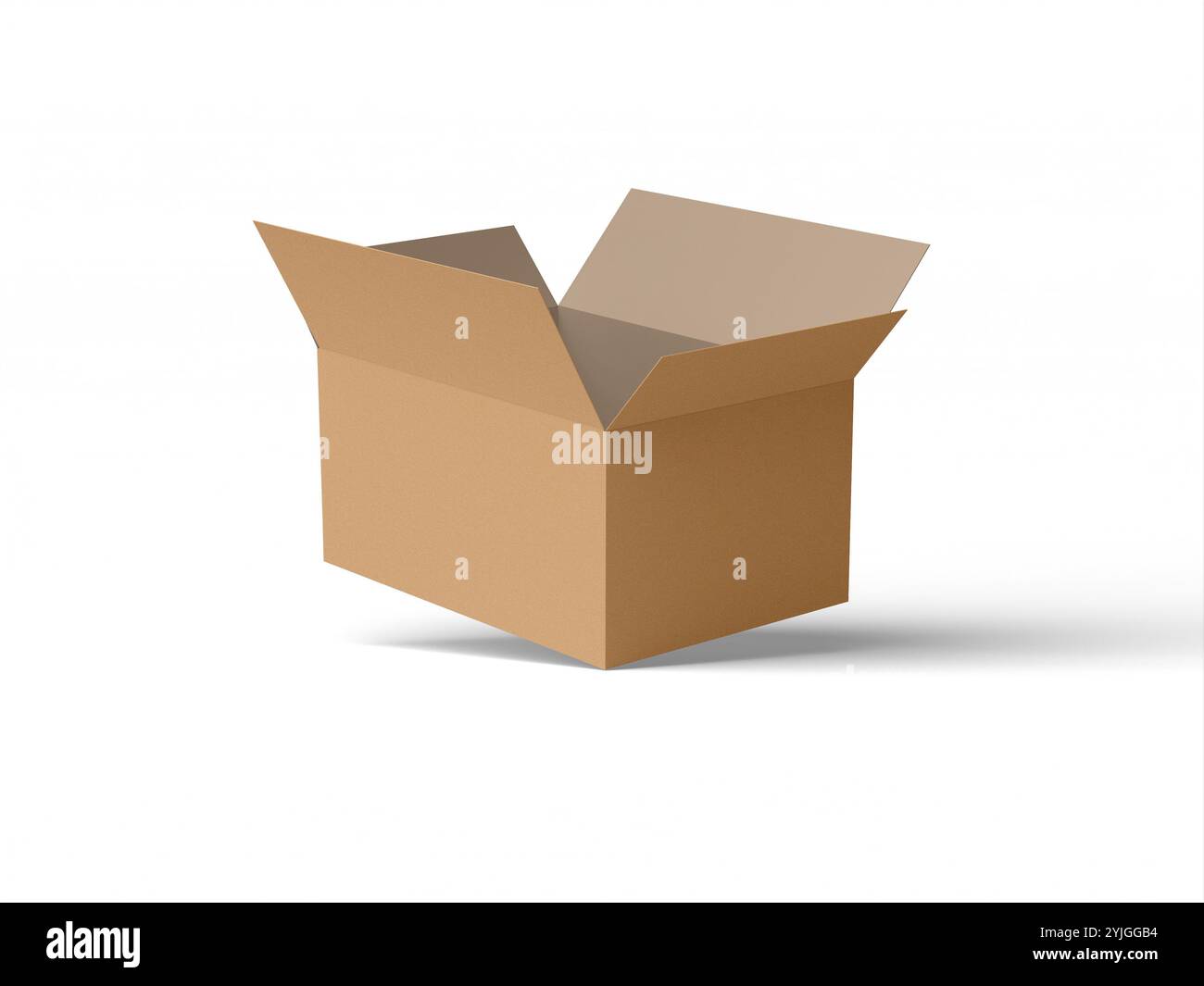 Isometric Delivery Box 3D Mockup Side View in White Background Stock ...