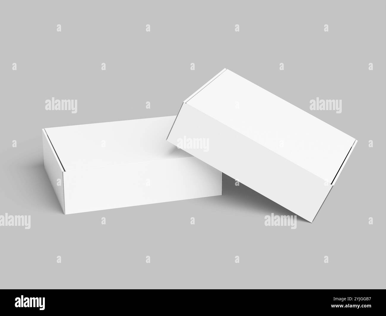 Realistic Dual Gift Boxes isolated Mockup From Side View Stock Photo ...