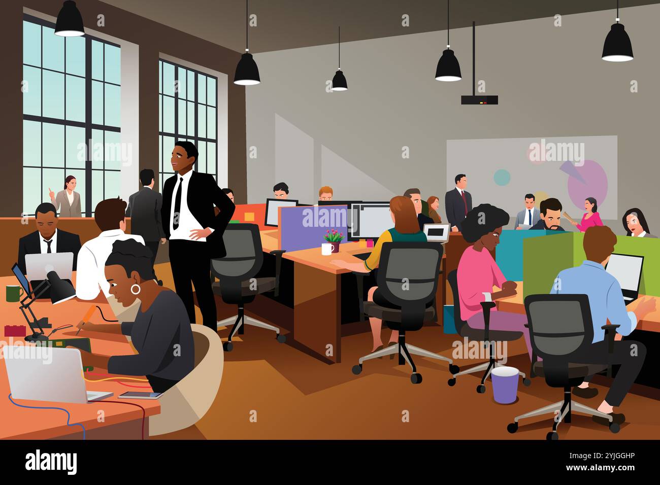 Corporate coworking vector vectors hi-res stock photography and images - Alamy