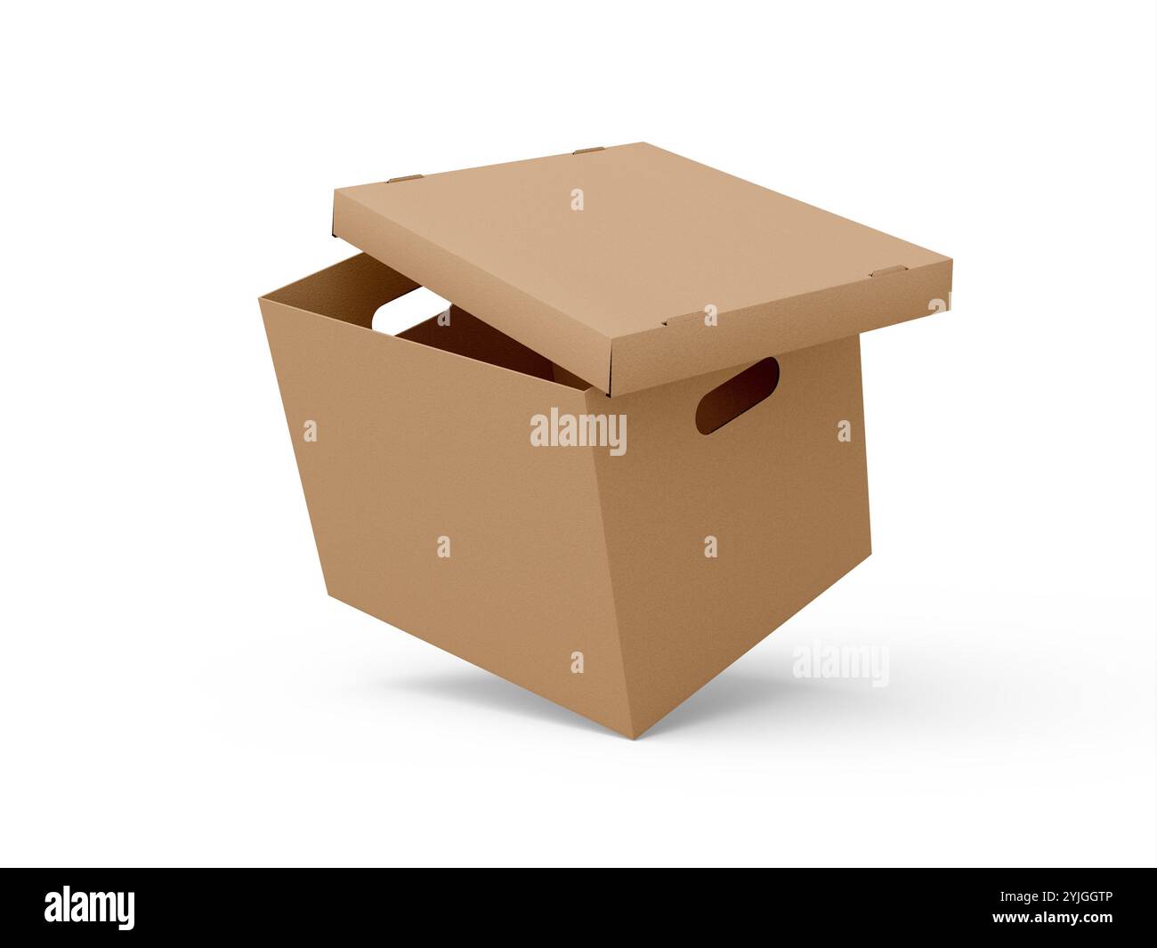 Isometric Storage Box Realistic Mockup in White Background Stock Photo ...