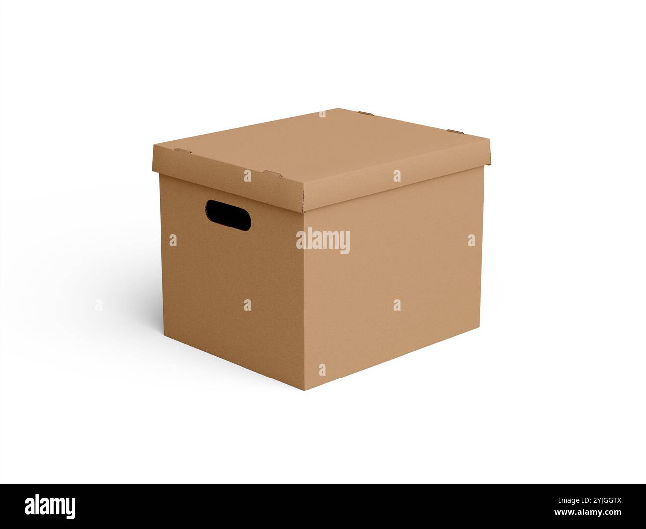 Side View Storage Box Isolated Realistic Mockup in White Background ...