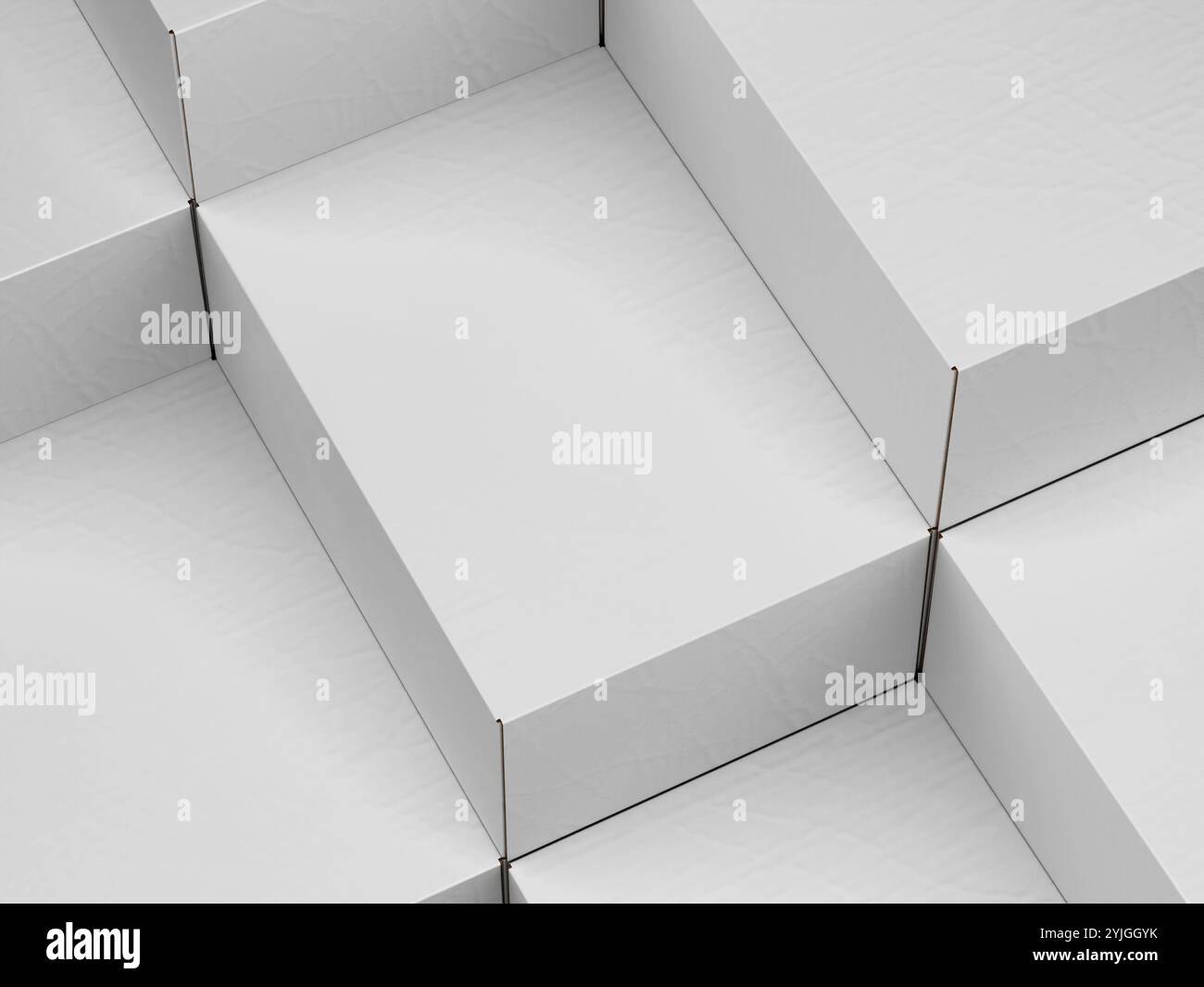 Realistic Blank Stacked Box Mockup for Food and Product Package Stock ...