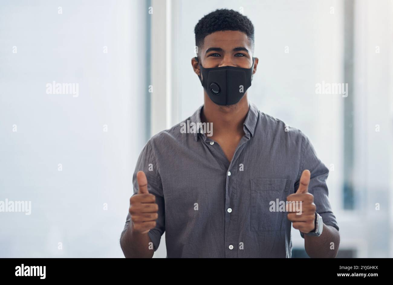 Thumbs up emoji mask hi-res stock photography and images - Alamy