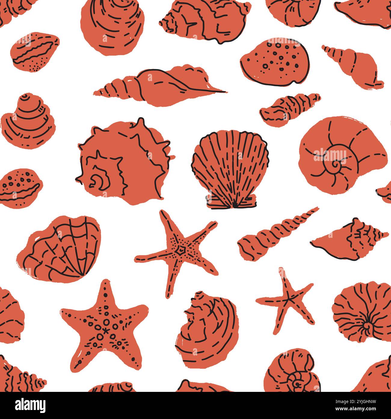 Shells white background Stock Vector Images - Alamy