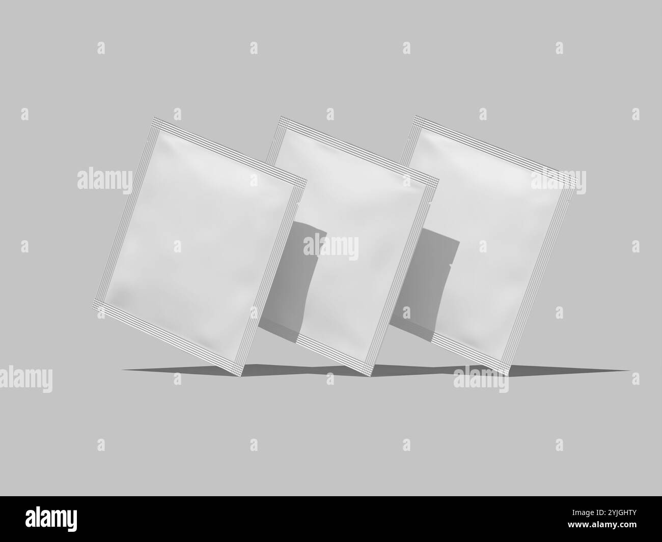 Isometric Blank Sachet Packaging Mockup 3D Render Stock Photo - Alamy