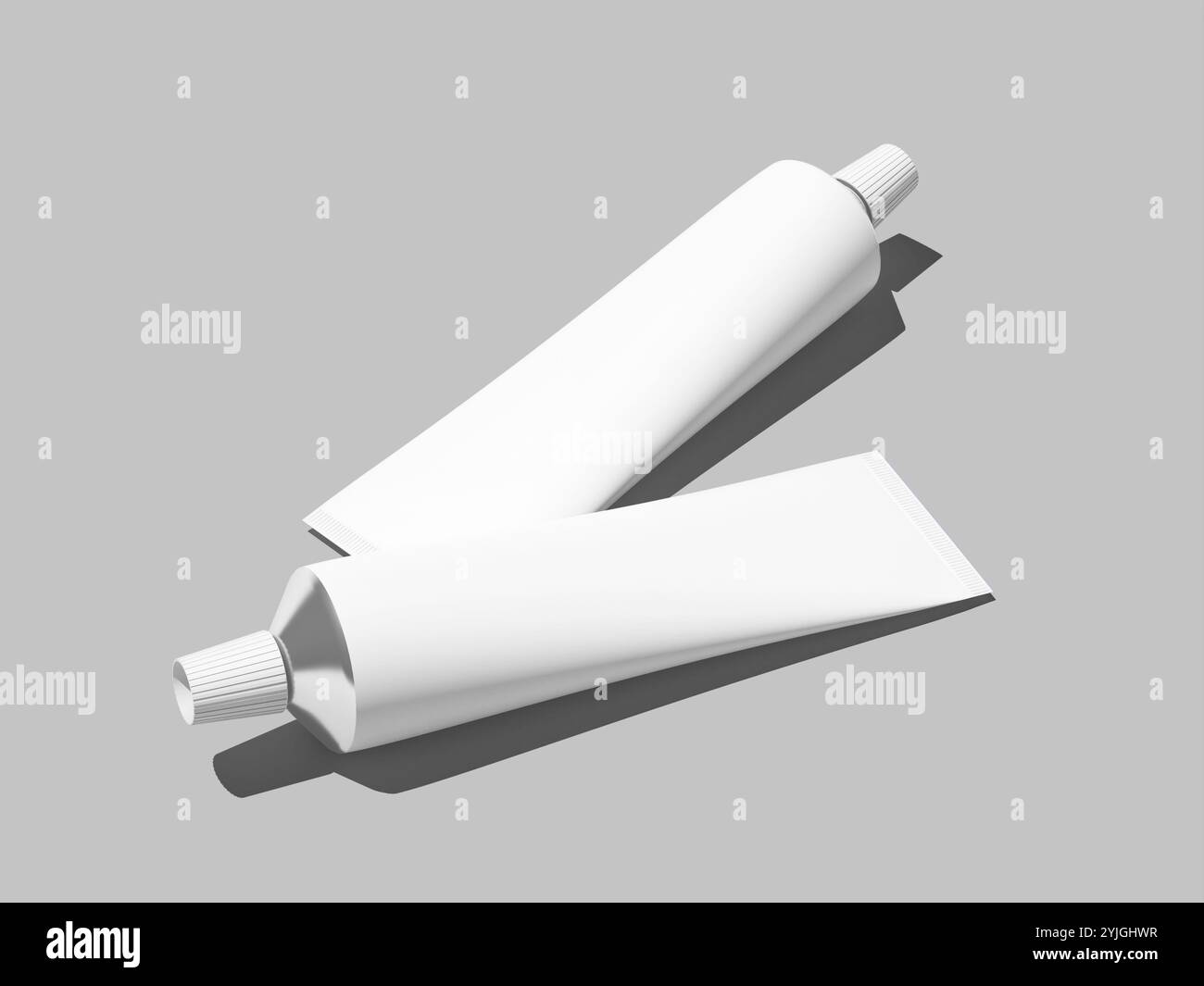 Realistic White Blank Toothpaste Mockup Stock Photo - Alamy