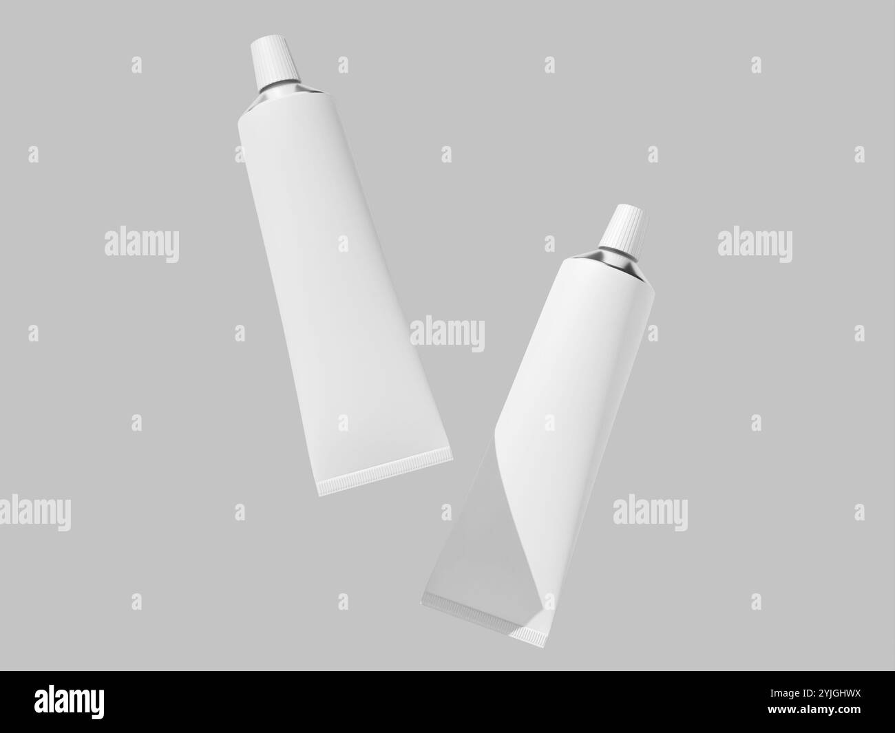 White Blank Toothpaste Mockup 3D Realistic Stock Photo - Alamy