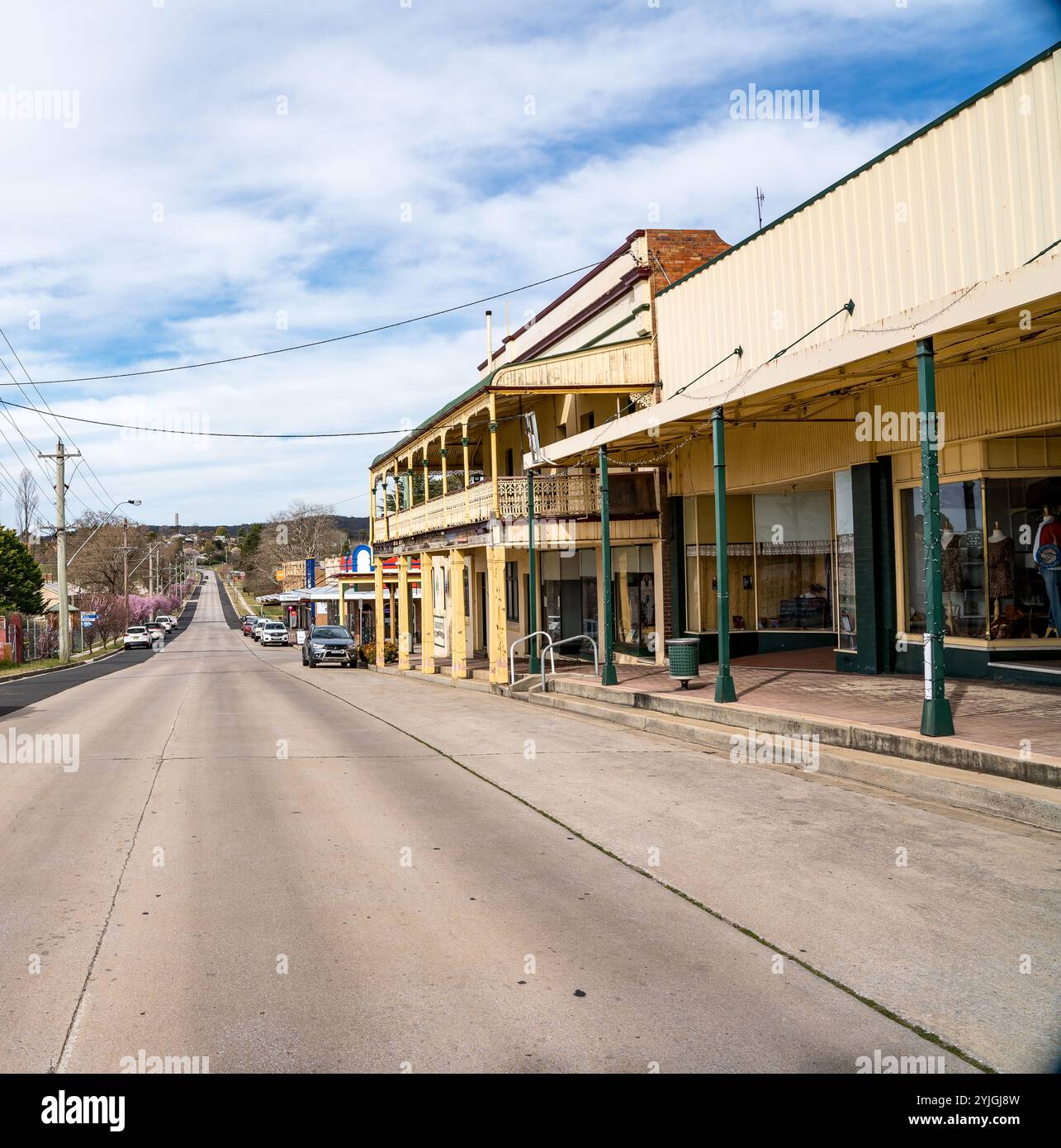 Streetscape looking along Williwa Street in the small town of Portland ...