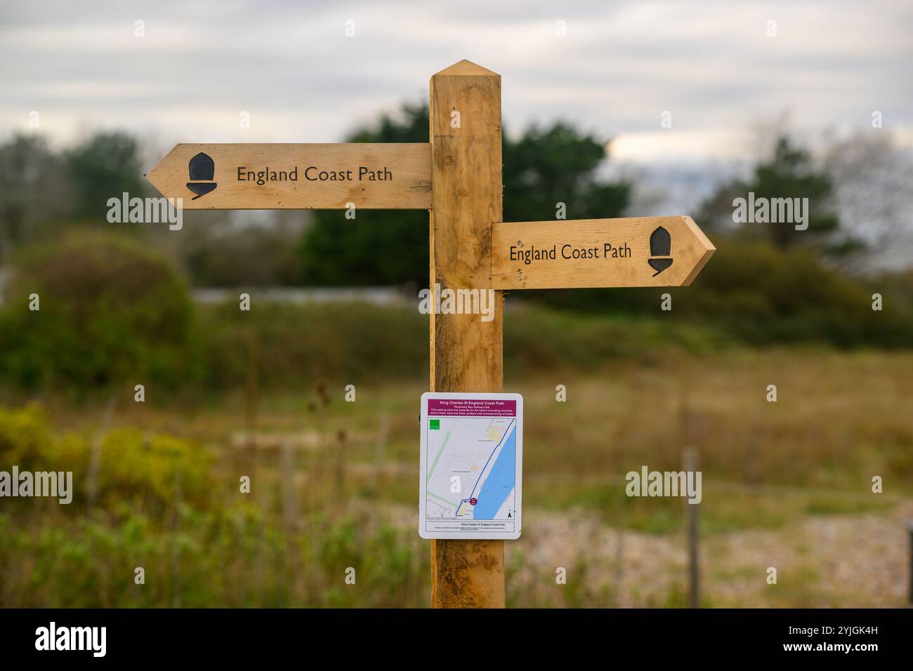 King charles iii england coast path sign hi-res stock photography and ...