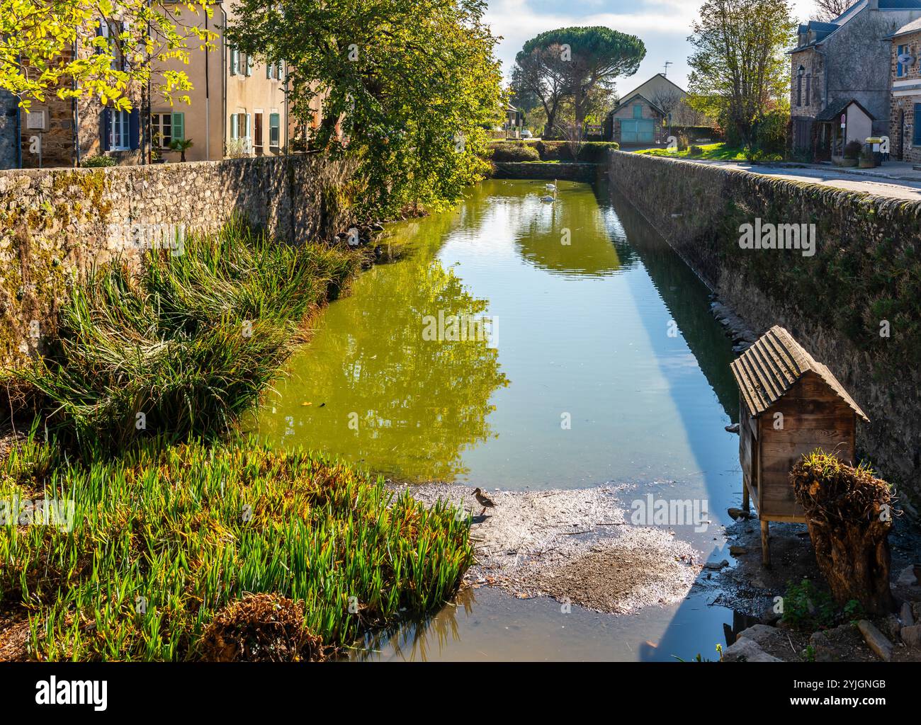 Medieval village of Sauveterre de Rouergue, in Aveyron, Occitanie ...