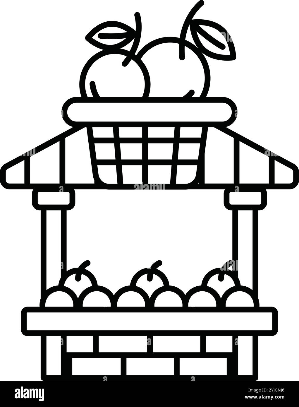 Vegetable fruit stand Stock Vector Images - Alamy