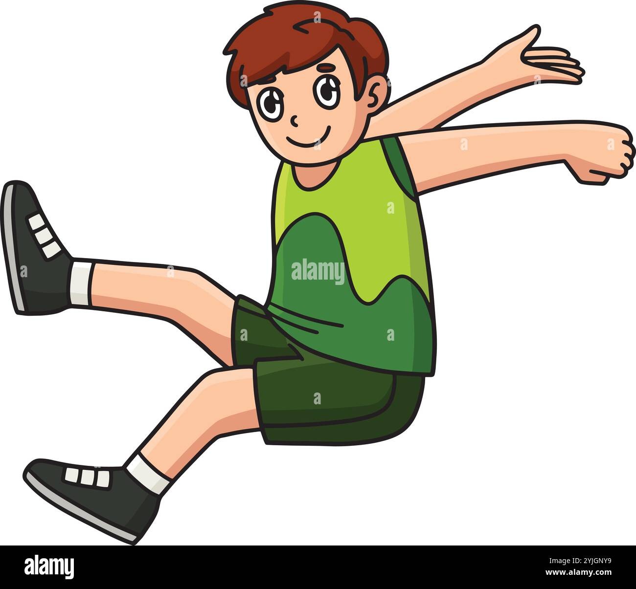 Track and Field Athlete Long Jumping Clipart Stock Vector Image & Art ...