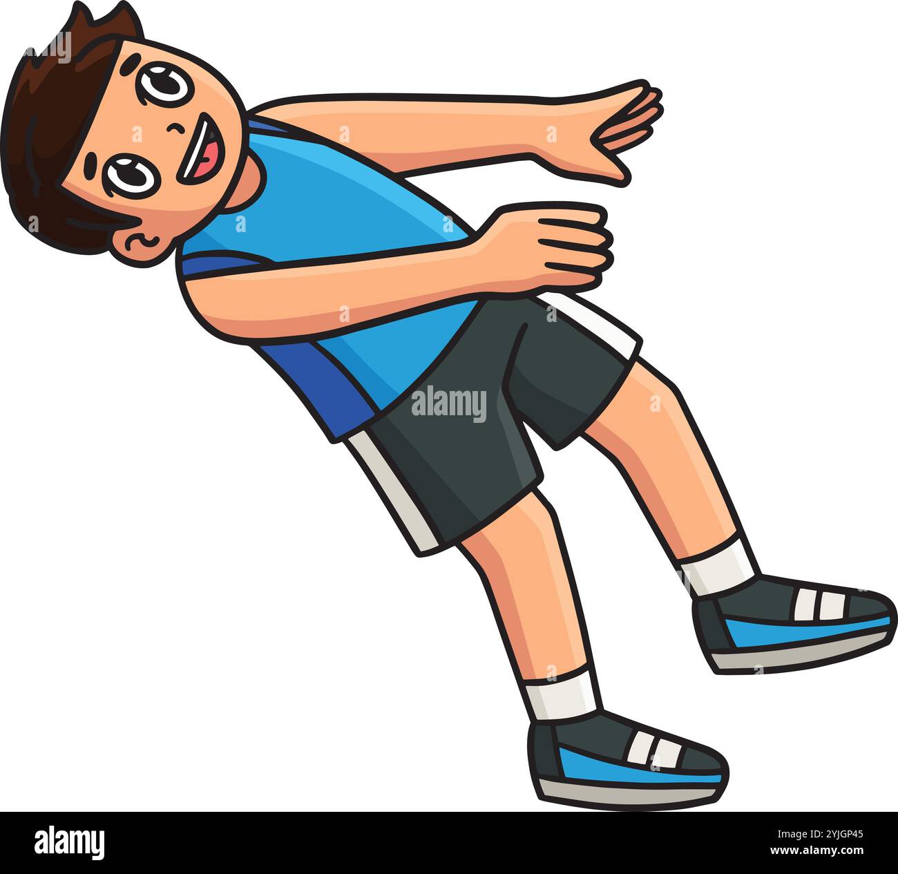 Track and Field Athlete High Jump Cartoon Clipart Stock Vector Image ...